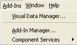 Add-Ins Menu of Visual Basic 6.0