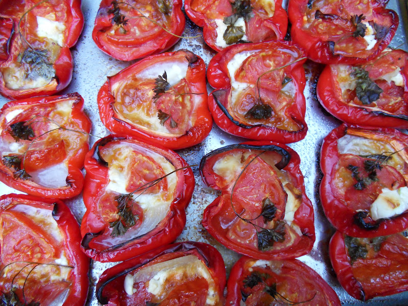Diana's Cook Blog: Poivrons grillés au four (Les poivrons farcis de Janni)