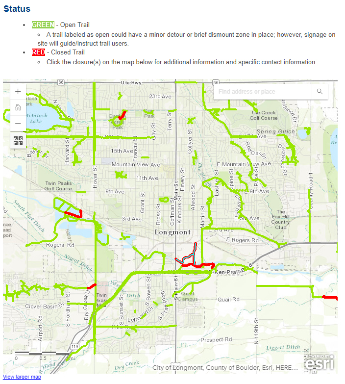 Endless Velo Love: Longmont Flood Remnants: Four Years Later MUPs Still ...
