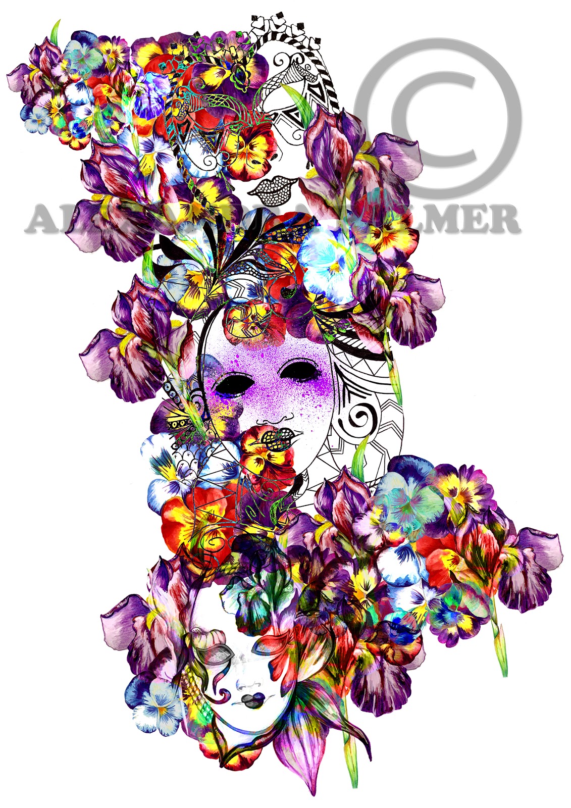 Dallyandra Design: digital print designs using my research