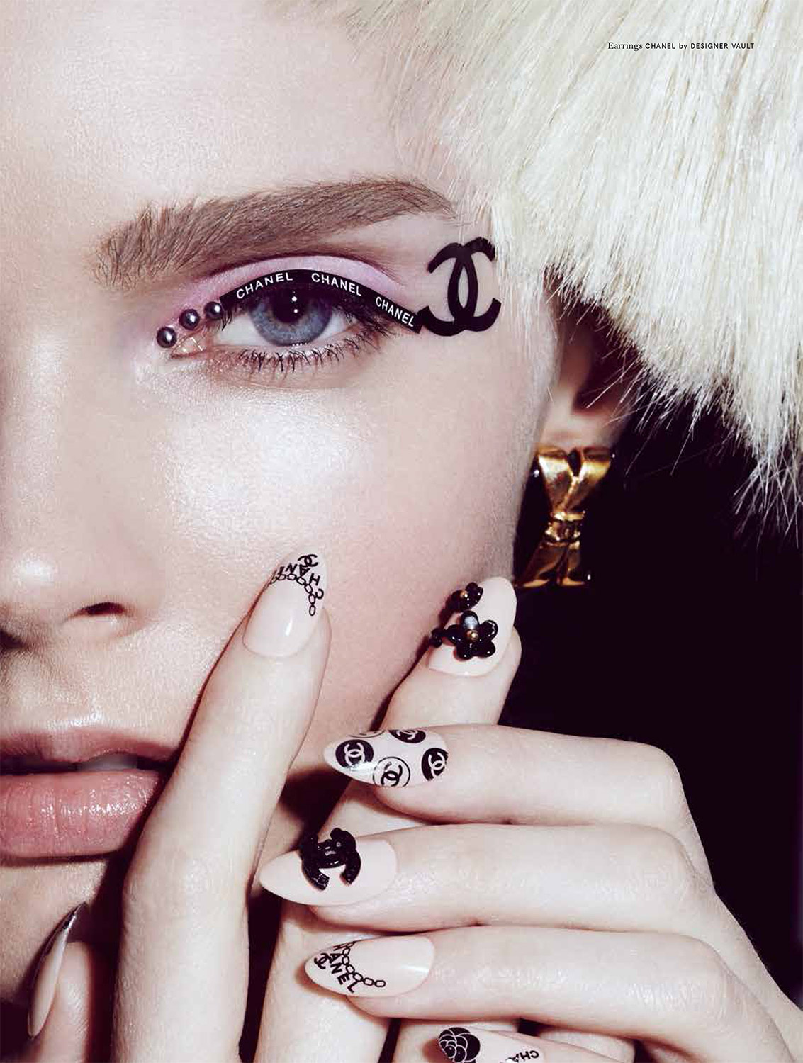Chanel Temporary Tattoos Beauty Editorial Shoot with model Enly Tammela ...