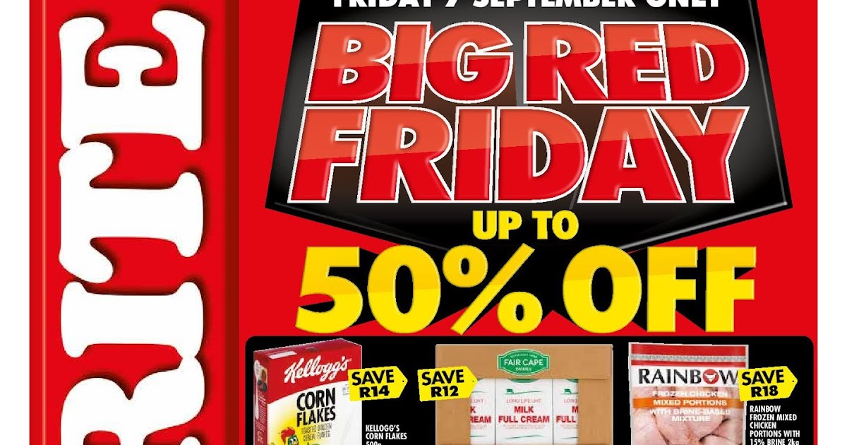 #BigRedFriday: Western Cape Shoprite Big Red Friday Is Back 50% off ...