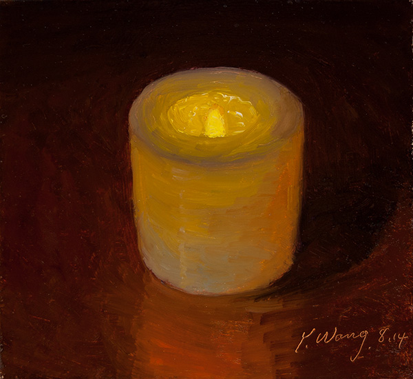 Wang Fine Art: candle light still life painting small work of art daily ...
