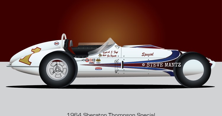A.J. Foyt's 1964 Sheraton Thompson Special race car illustration day 5 ...