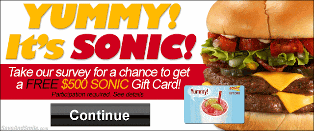 Free Sonic gift card! - Free Stuff