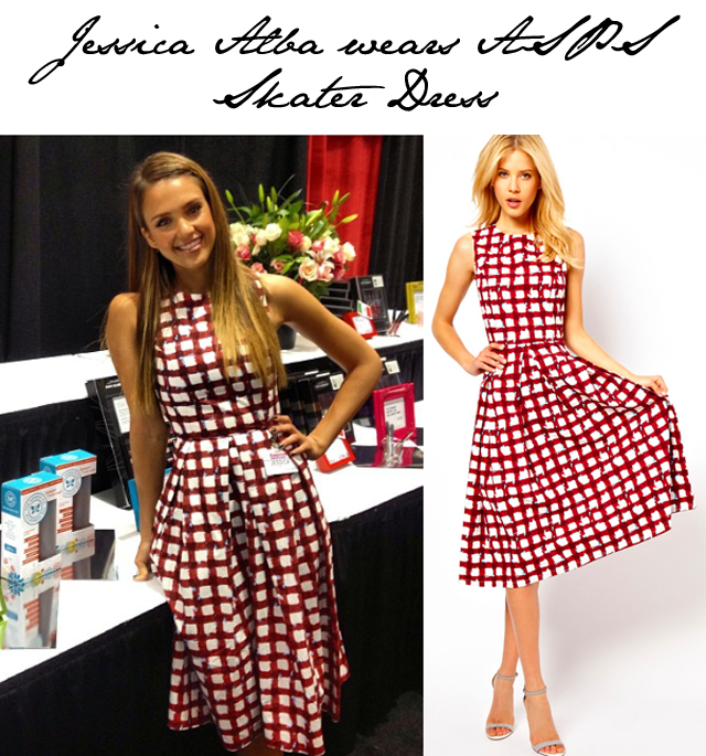 Jessica Alba steps out in ASOS Midi Dress - Emily Jane Johnston