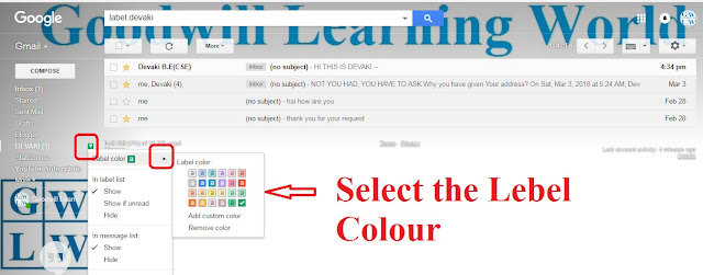Goodwill Learning World: Gmail Settings How to Change the Label colour ...