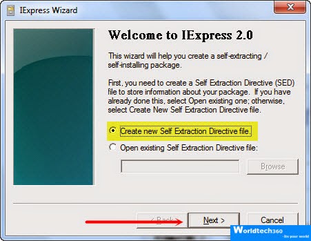 How to make an Installation file(setup file) using Iexpress.