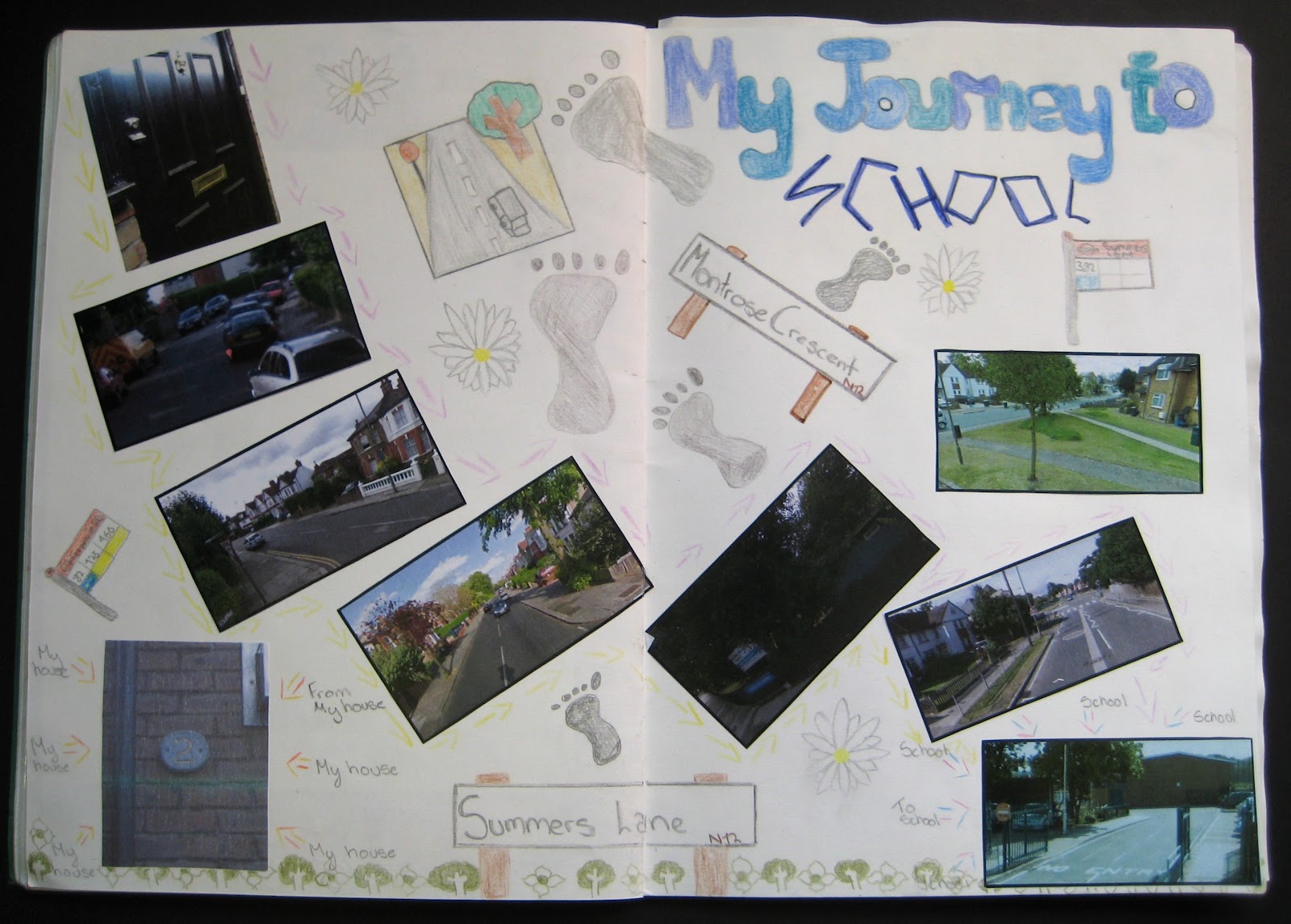 Student Artwork: Year 7 'My Journey to School'