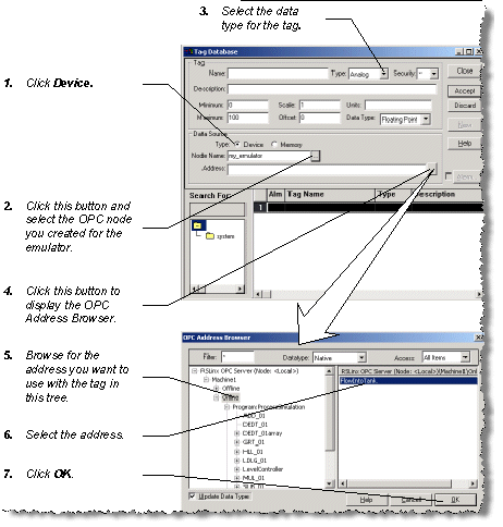 RSLogix Emulate500: Configuring a tag in RSView32