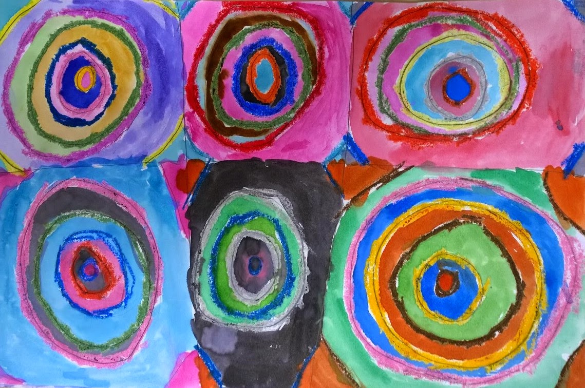 Mrs. Portis' Amazing Artists: First Grade Abstract Kandinsky Painting