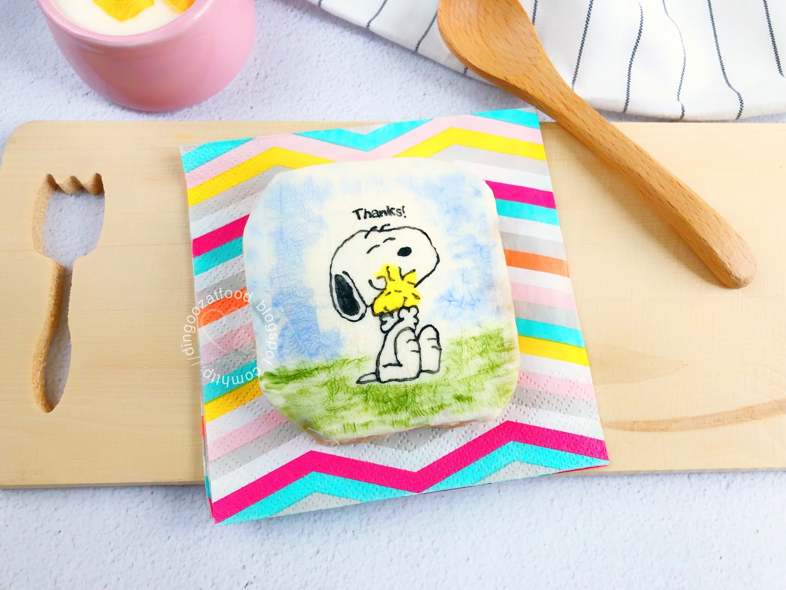 Miki's Food Archives : Snoopy & Woodstock Cheese Toast