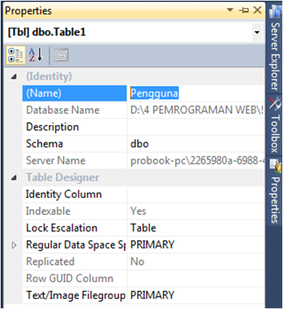 Membuat Database pada Visual Studio 2010 | vikachew09