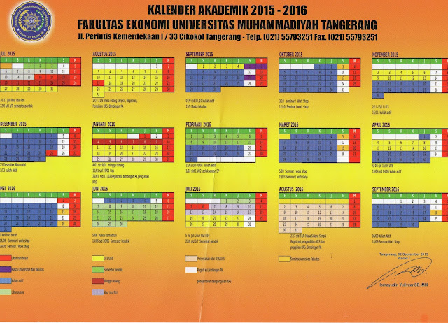 Kalender Akademik Universitas Muhammadiyah Tangerang