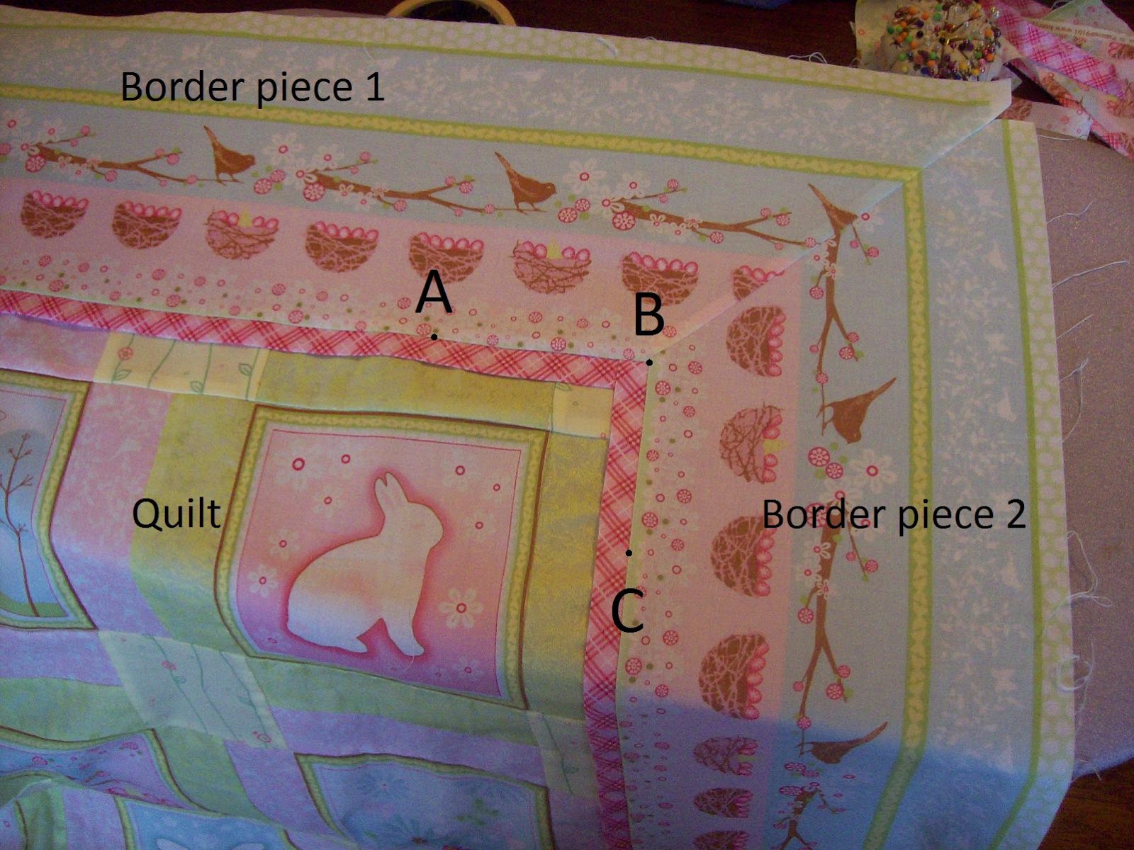 BKrafty: Quilting Tutorial 3 ~ Adding a quilt border with mitred corners