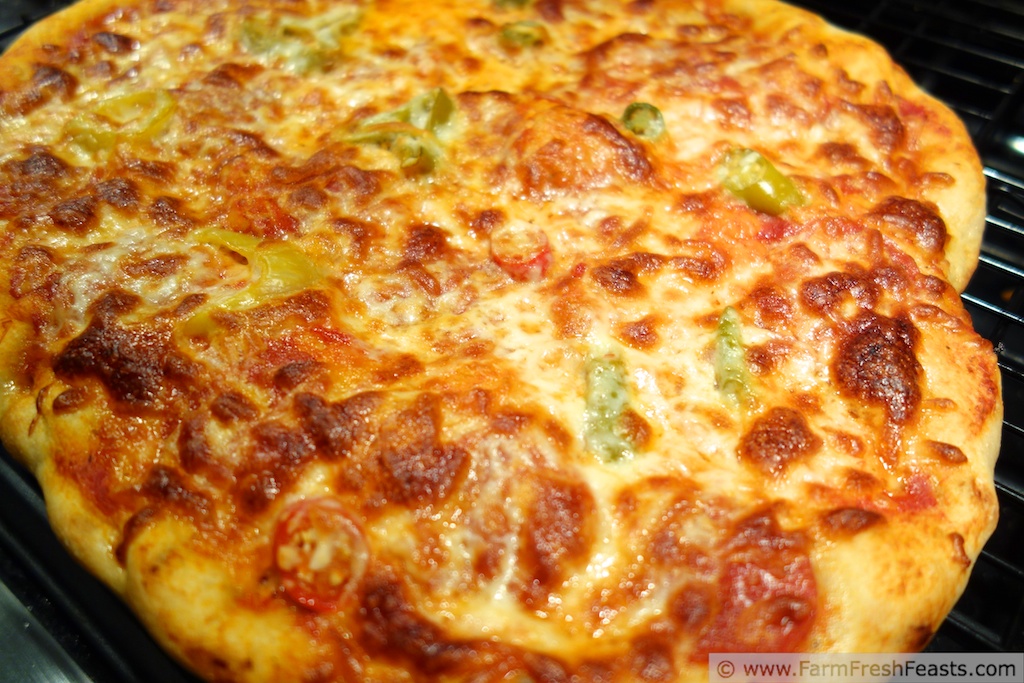 Farm Fresh Feasts: Pickled Pepper and Pepperoni Pizza (Pizza Night!)
