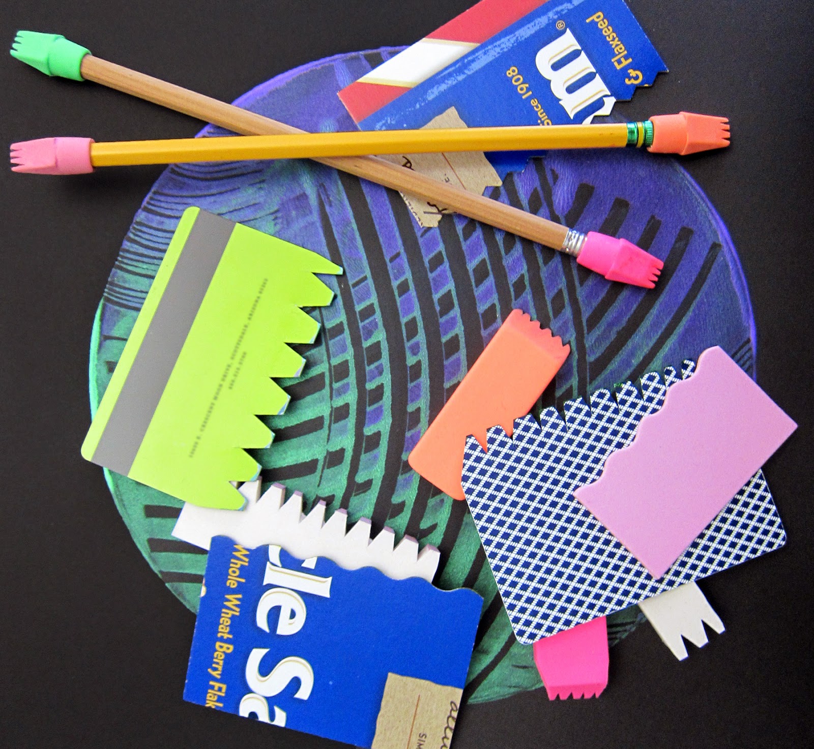 Gelli Printing with DIY Combs - Aqr Arts