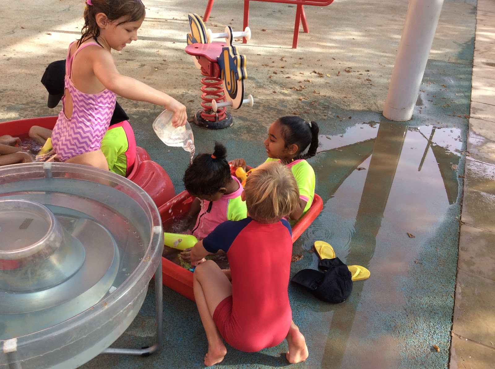 Reception: Water splash day and building castles!
