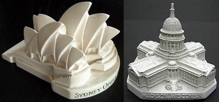 Building Collector: Plaster / Chalk Souvenir Building Replicas