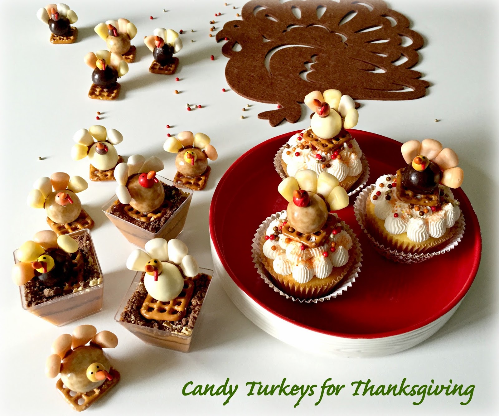 Sugar Swings! Serve Some: Candy Turkey Toppers for Thanksgiving