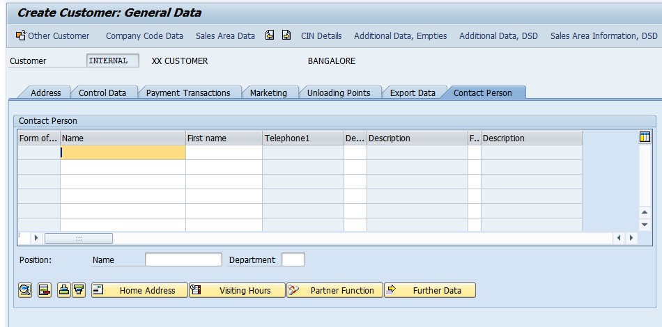 SAP SALES & DISTRIBUTION: Customer Master