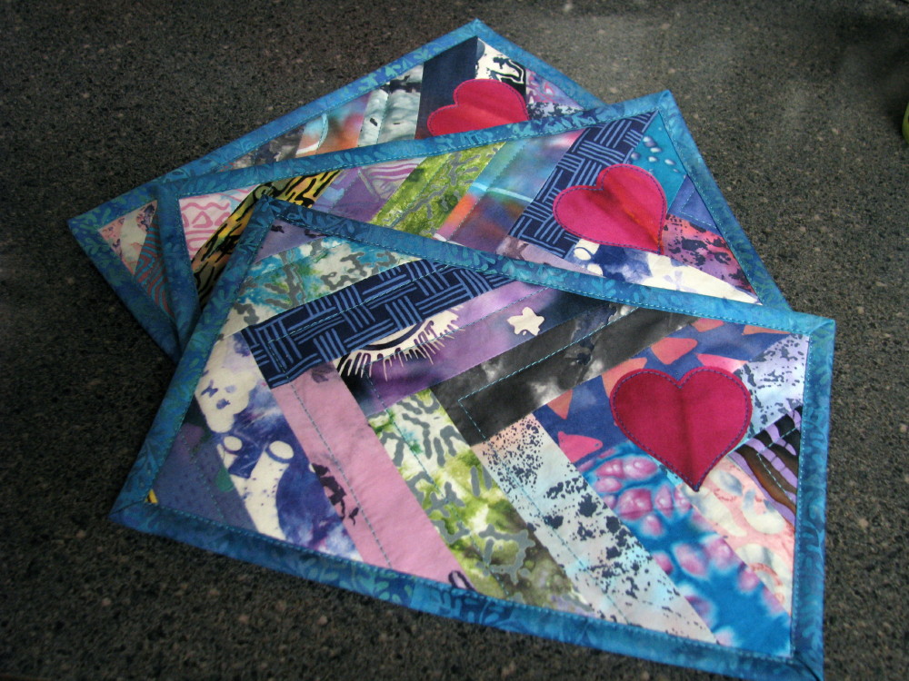 Exuberant Color : Mug rugs.......