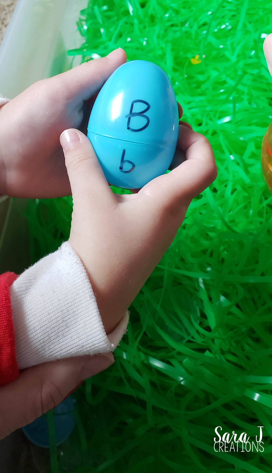 Alphabet Match Sensory Bin | Sara J Creations