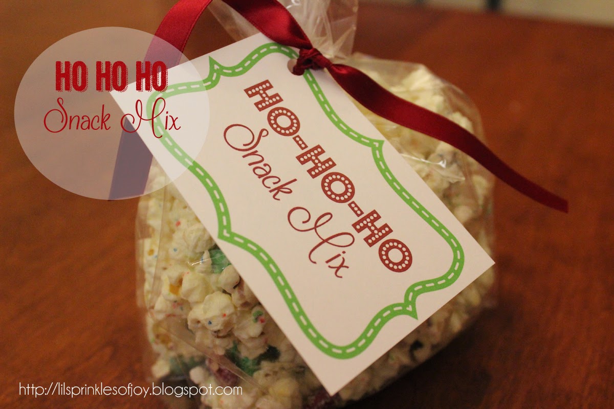 Lil' Sprinkles of Joy: Ho Ho Ho Snack Mix & Free Printable