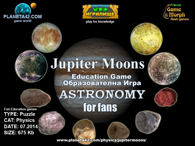 Electronic Game School Jupiter Moons Puzzle