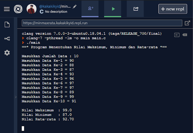 Program Penentu Nilai Minimum, Maksimum, dan Rata-Rata Dalam Bahasa C ...