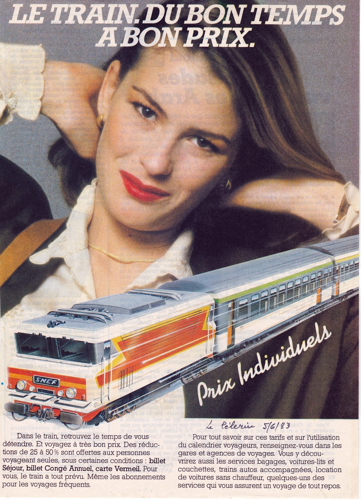 Imagerie du Chemin de Fer: Belle Pub dans "Le Pelerin du - 5-06-1983"