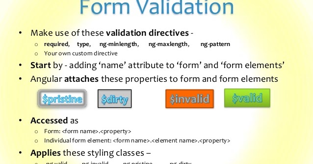 Introduction To The Angularjs Forms Validation