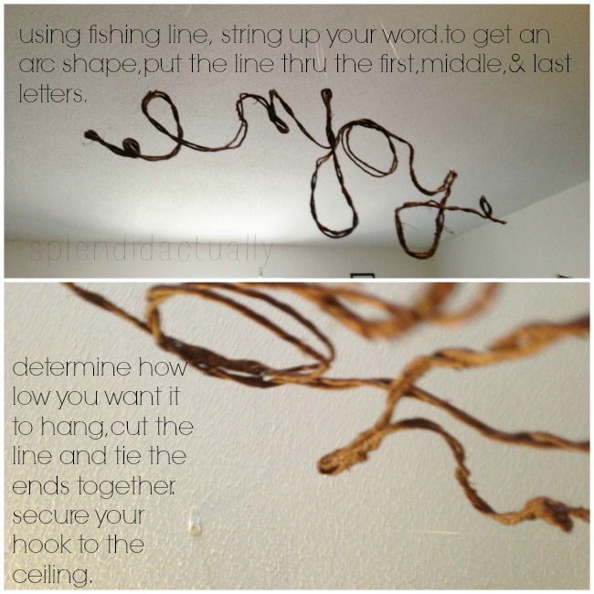 splendid actually: how to make: Hanging Word Decor
