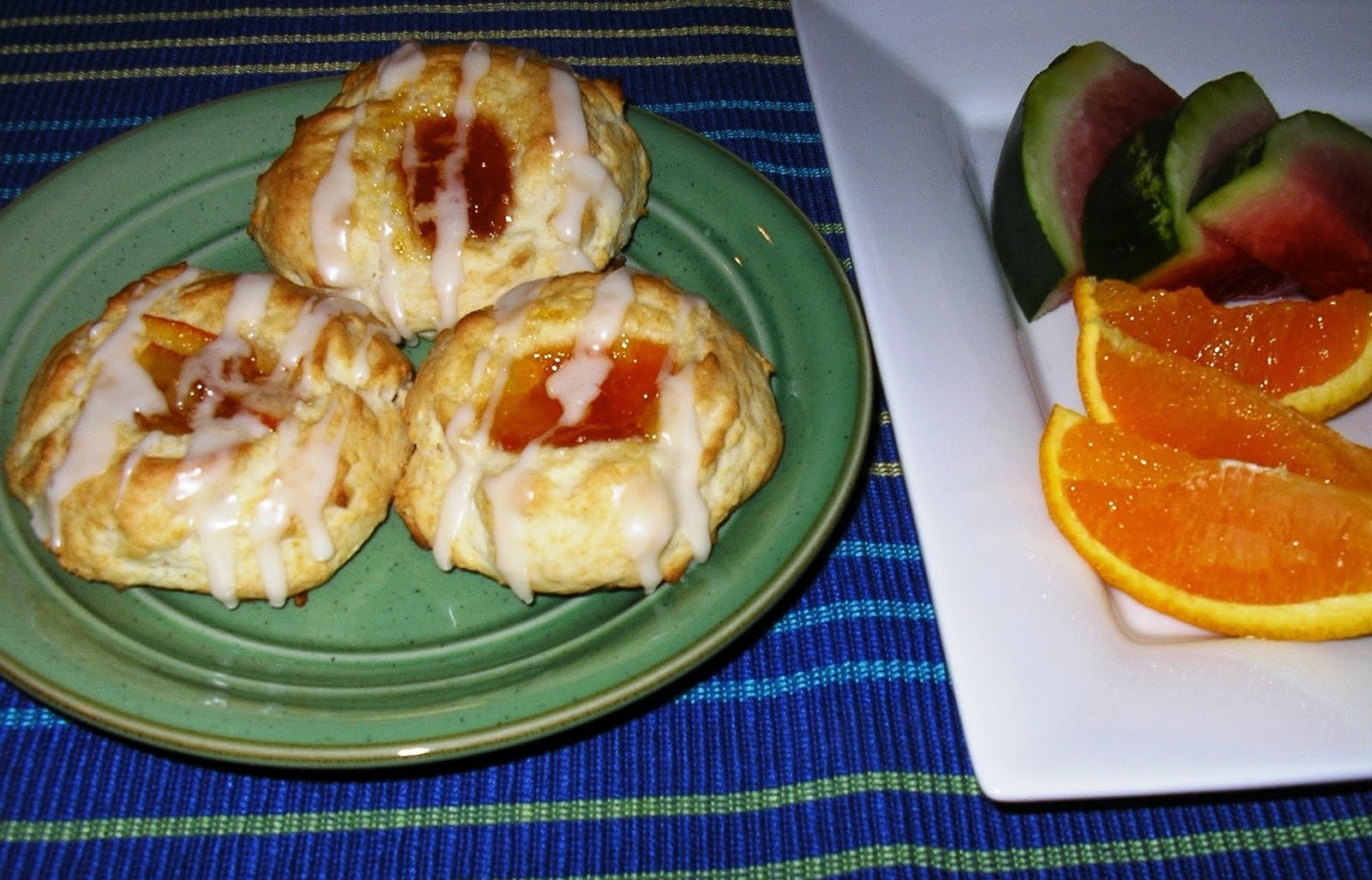 Cinnamon-Sugar: Glazed Fruit-Filled Drop Biscuits