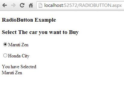 How to use RadioButton Control in ASP.NET