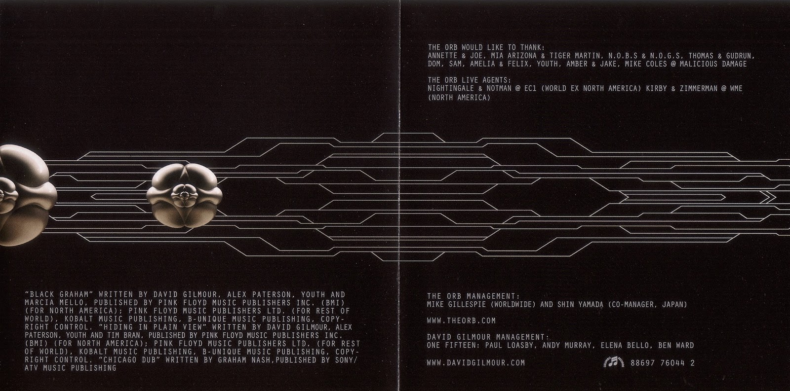 Pink Floyd Ilustrado: 2010 Metallic Spheres - The Orb + David Gilmour