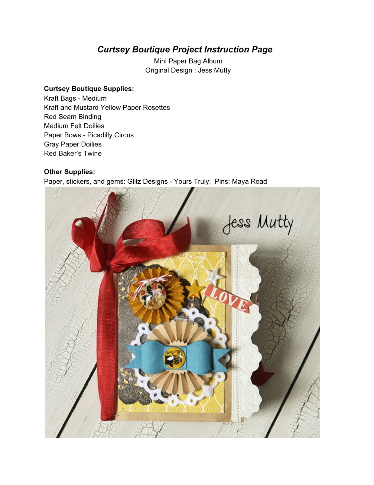 The Curtsey Boutique: DIY Mini Paper Bag Album Tutorial with Jess Mutty