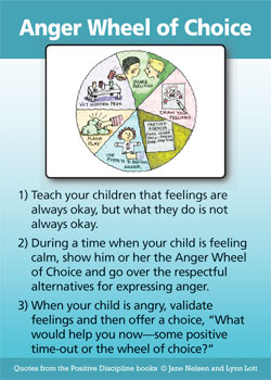 Positive Discipline: The Anger Wheel of Choice: Anger is Just a Feeling