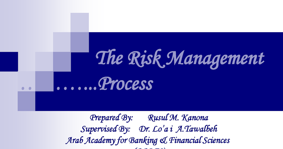 The Risk Management Process - Software engineering