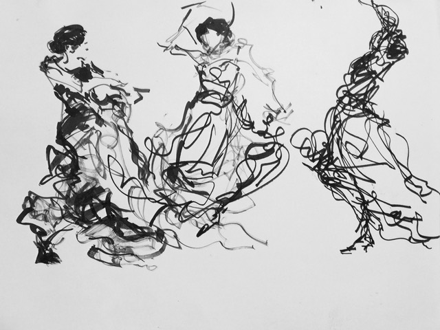 Connie Chadwell's Hackberry Street Studio: Dancers In Lines - original ...