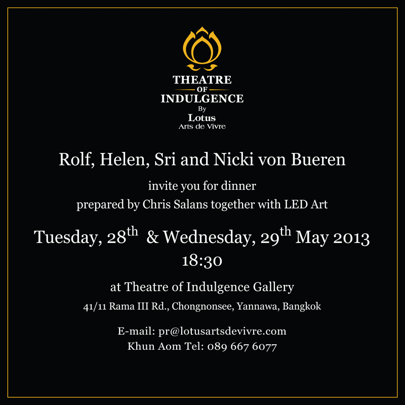 sirakorn-arter: E-invitation for Private Dinner with LED Art (Island6)