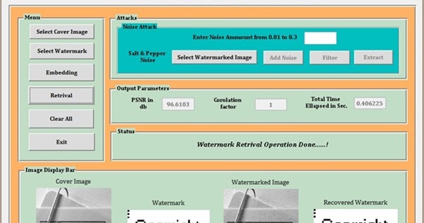 Matlab Project with Source Code Digital Image Watermarking Based On Joint DWT and DCT ~ Matlab ...