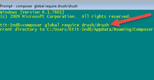 Dimensi TutupBotol: Installing Drush using Composer in Windows 7