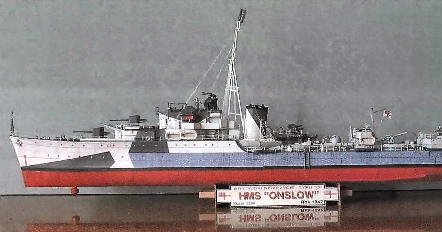 Papermodel Kapal Perang & Lain2: Paper Model HMS Onslow