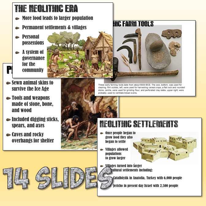 Students of History: Paleolithic and Neolithic Eras PowerPoint and ...