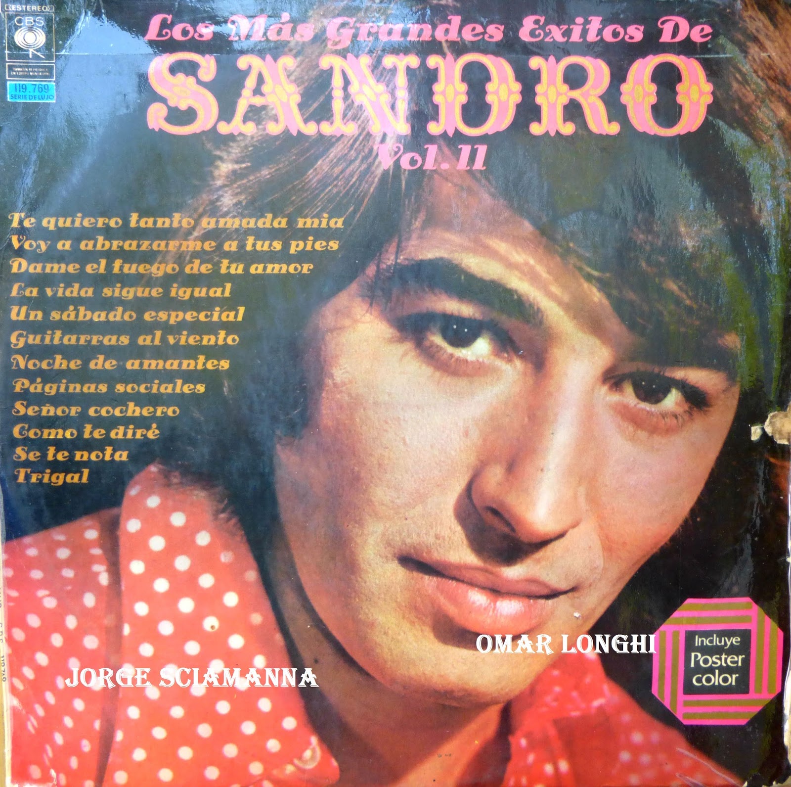 SANDRO LOS MAS GRANDES EXITOS - VOL 2 1977 - OMAR LONGHI