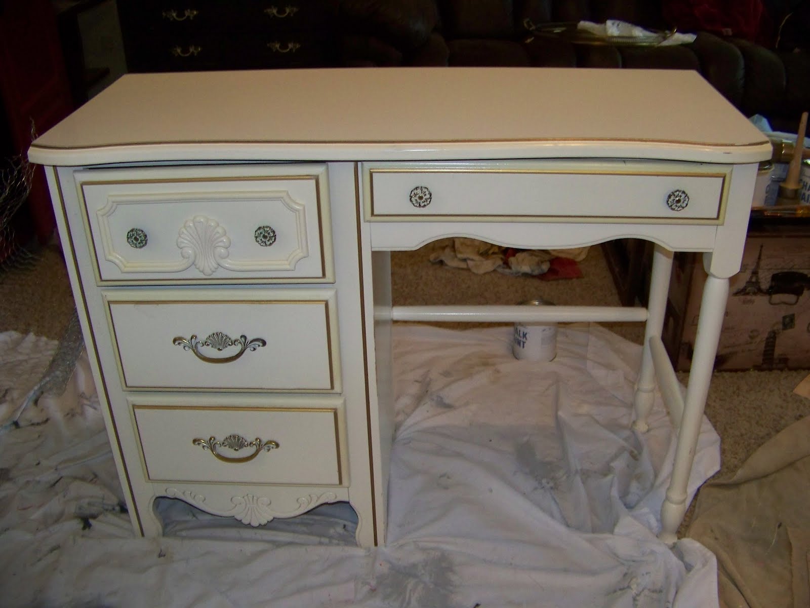 SkyBluPink Creations: Duck Egg Desk and Hutch...