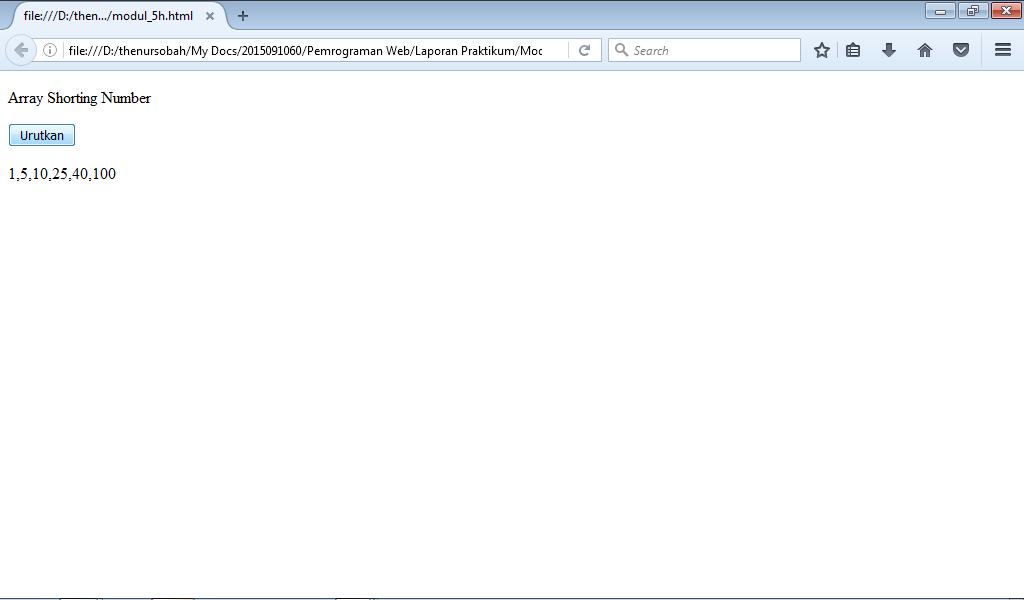 Laporan Praktikum Pemrograman Web 1 Modul 5 - jakanursobah