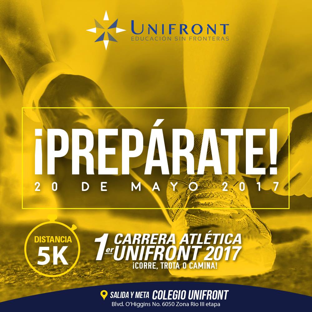 Próximamente: 1er. Carrera Atlética Unifront 5K - Sábado 20 de Mayo del ...