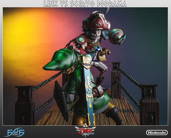 Legend of Zelda: Skyward Sword - Link Vs Scervo Diorama (First 4 Figures)